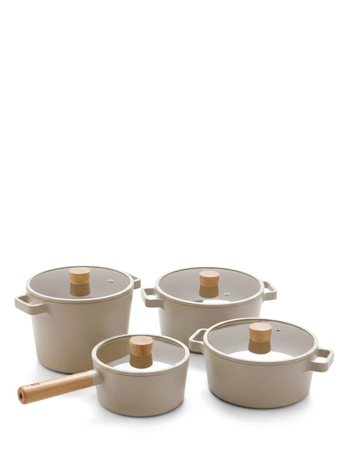 Neoflam - Neoflam Fika Beige 8 Piece Cookware Set