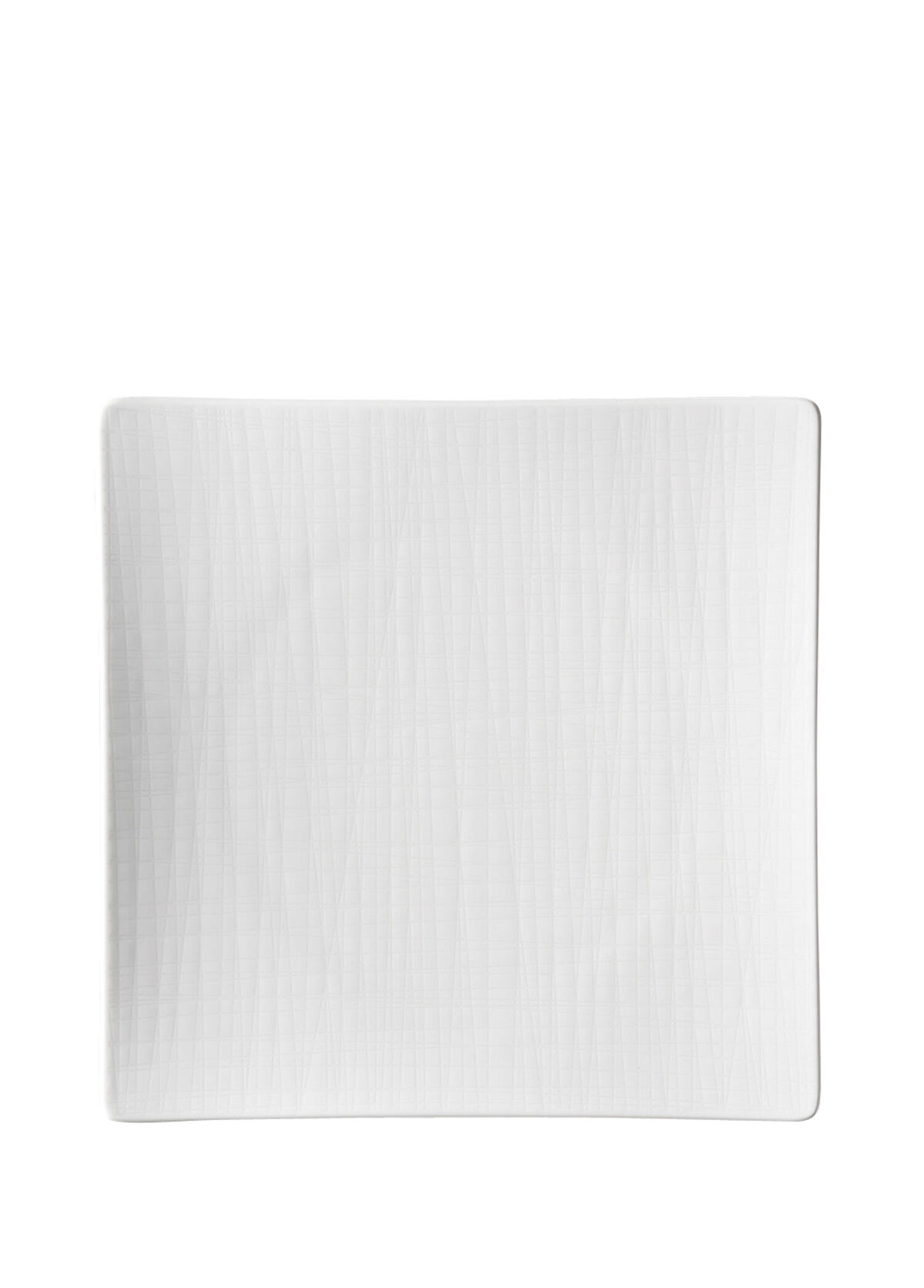 Rosenthal - Mesh Beyaz Porselen Kare Yemek Tabağı 27 cm - Beyaz