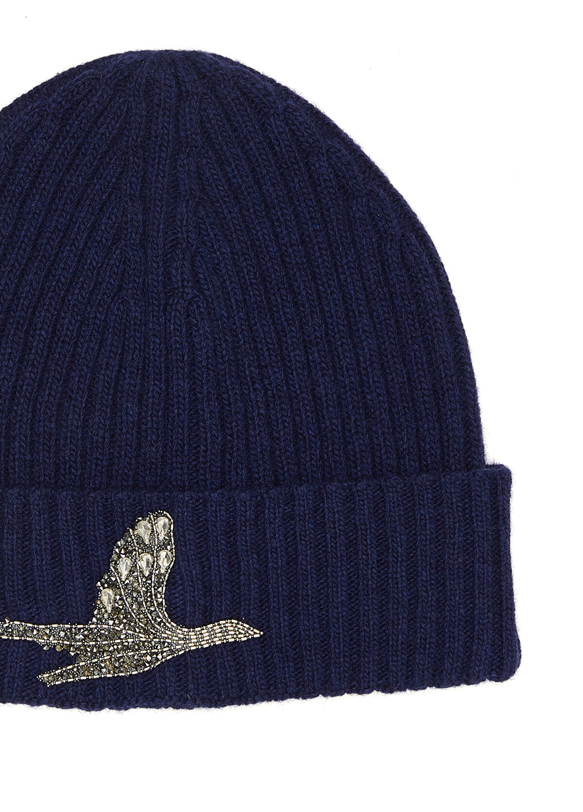 Beymen Club - Lacivert Taşlı Kadın Yün Bere - Lacivert