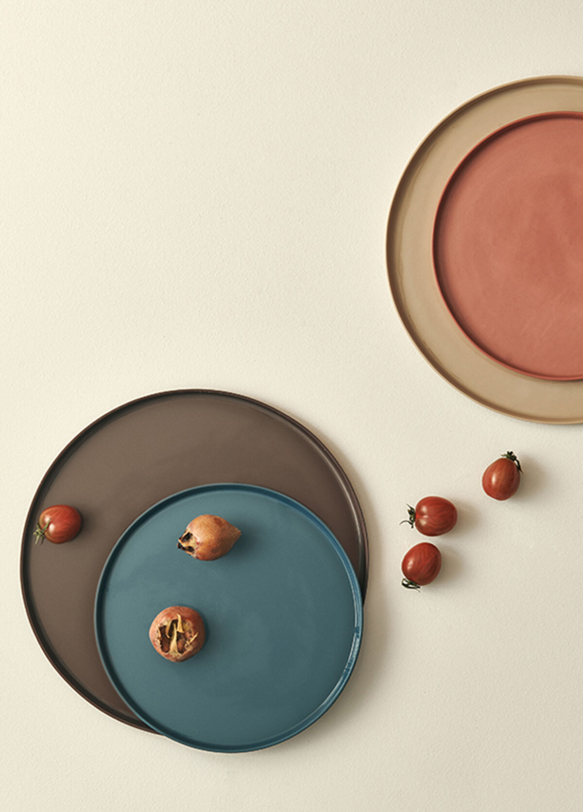 Casi Paped - Pure Color Krem Porselen Yemek Tabağı - Krem