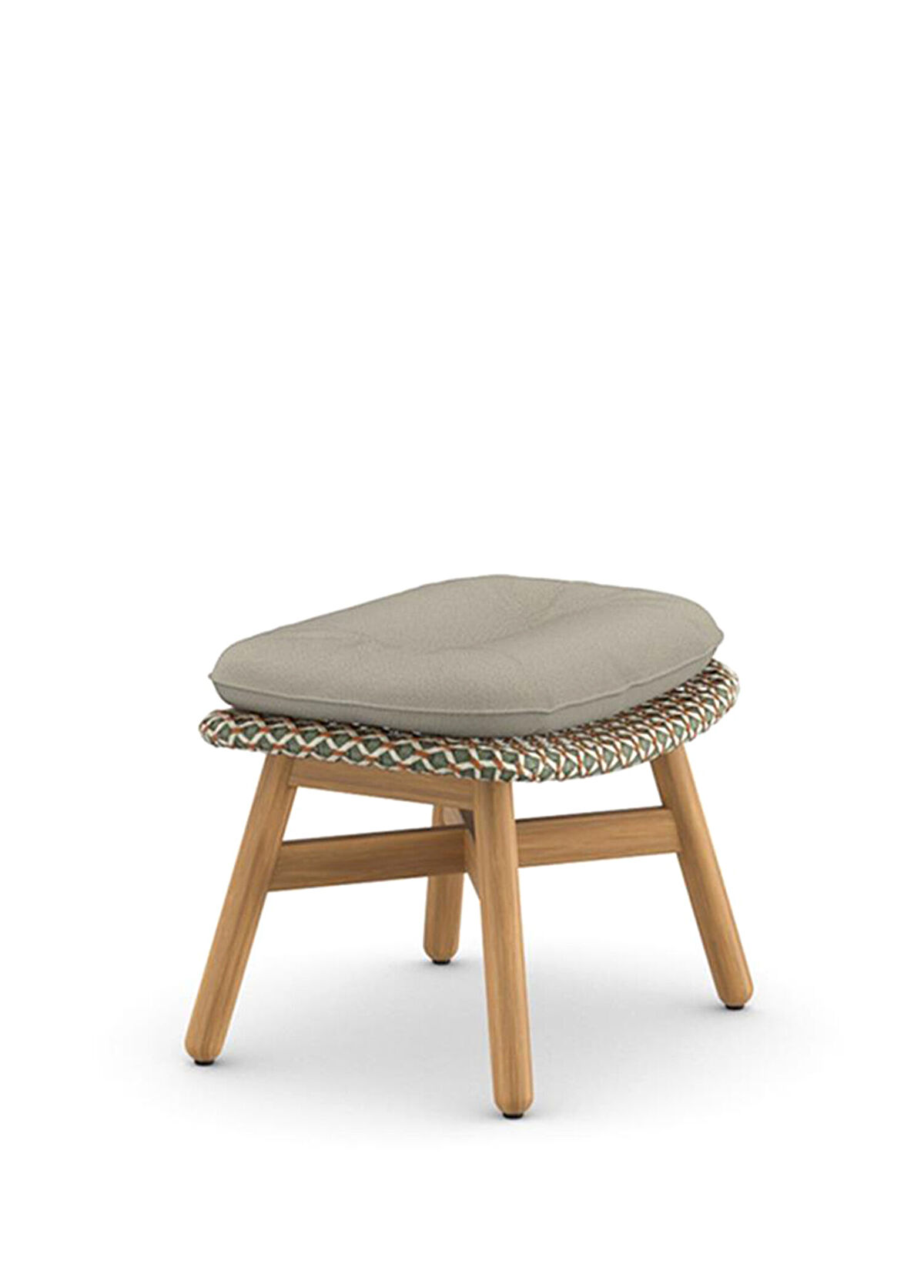 Dedon - Mbrace Chestnut Rattan Bahçe Pufu - Çok Renkli