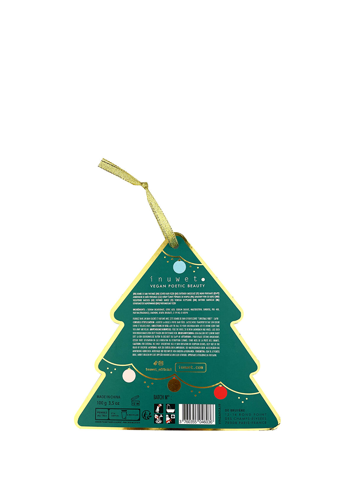 Inuwet - Santa X Mas Tree Fizzer Banyo Tableti - Çok Renkli