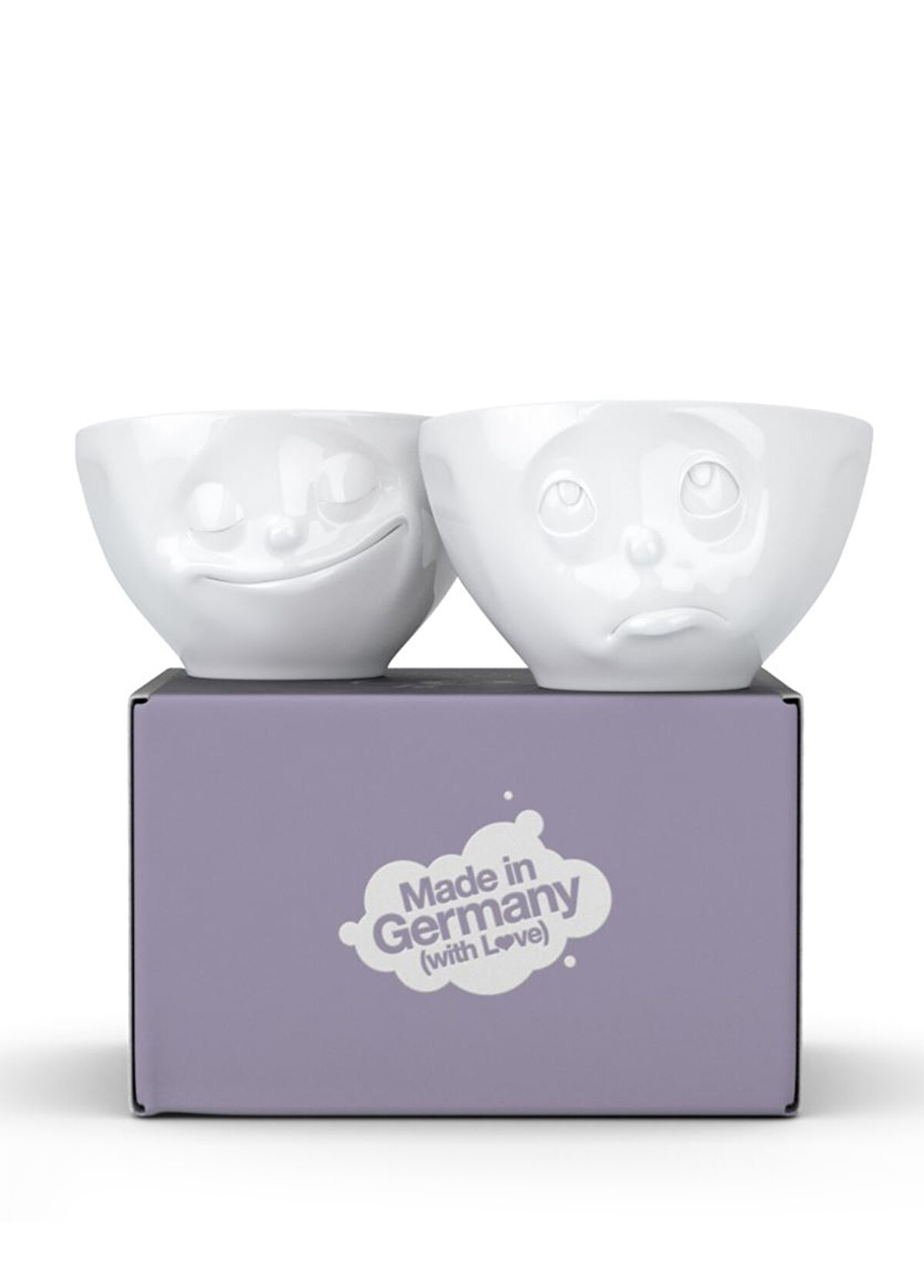 Tassen - Happy & Oh Please Beyaz Porselen 2'li Kase Seti - Beyaz