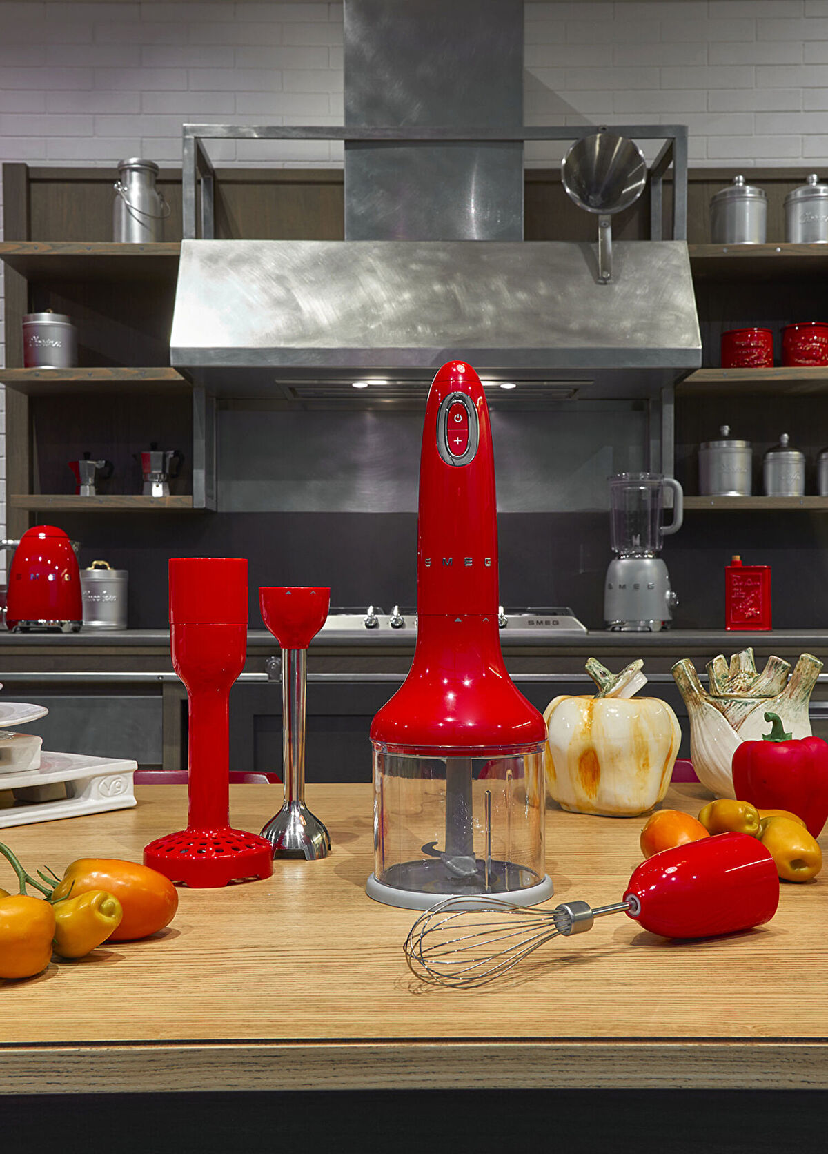 Smeg - Kırmızı El Blender Seti - Kırmızı