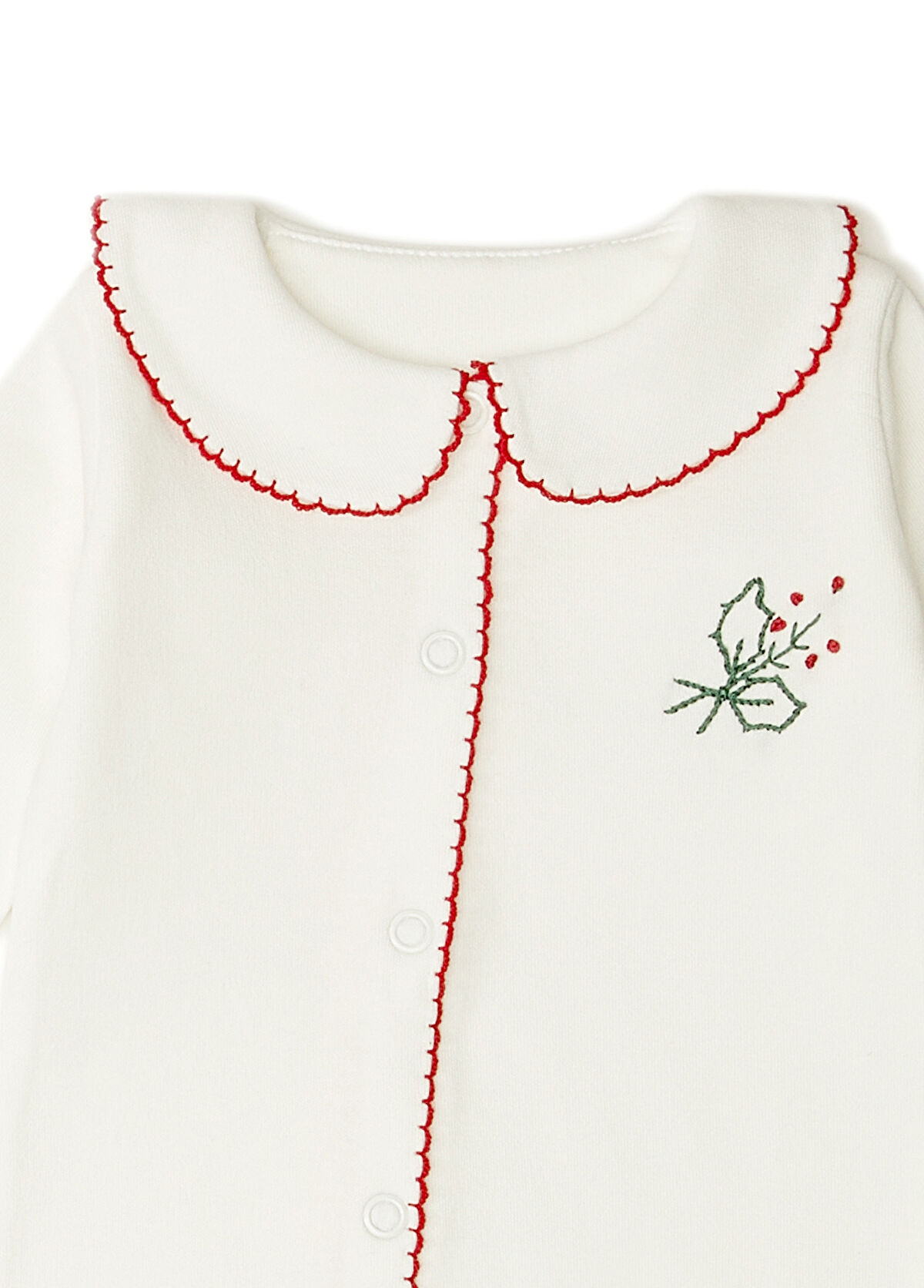 Florije - Kırmızı Kokina Nakışlı 4 Parça Yenidoğan Seti - Kırmızı