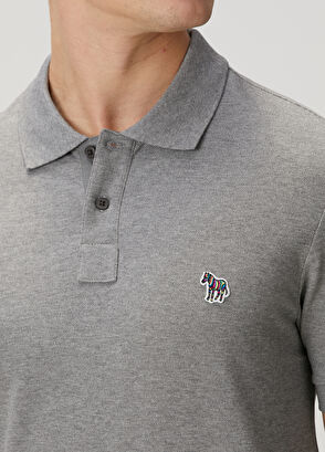PS by Paul Smith Açık Gri Erkek Açık Gri Polo Yaka Organik Pamuk T ...