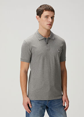 PS by Paul Smith Açık Gri Erkek Açık Gri Polo Yaka Organik Pamuk T ...