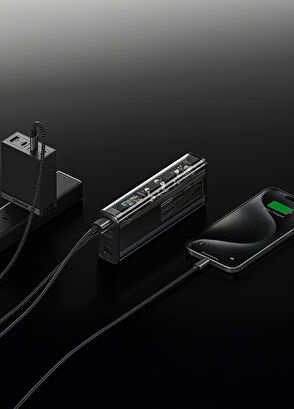 Sharge - Black Powerbank 140W with High Power and Transparent Design