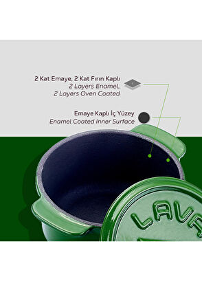 LAVA - Folk Series Green Cast Mini Pot 9 cm