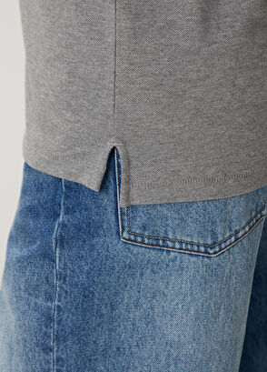 PS by Paul Smith Açık Gri Erkek Açık Gri Polo Yaka Organik Pamuk T ...