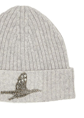 Beymen Club Kadın Açık Gri Taşlı Yün Bere