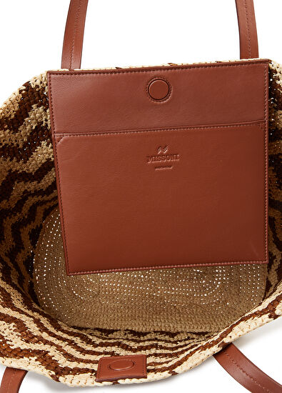 Missoni Çok Renkli Kadın Çok Renkli Kadın Rafya Plaj Çantası 1706975 ...