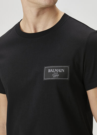 Balmain Siyah Erkek Siyah Logo Detaylı T-shirt 1629490 | Beymen