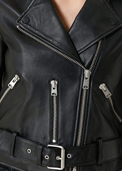 AllSaints Siyah Kadın Siyah Kruvaze Deri Ceket 1452674 | Beymen