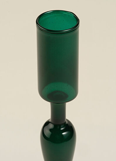 Zsa Zsa Zsu - Aravali Green Borosilicate Glass Candlestick