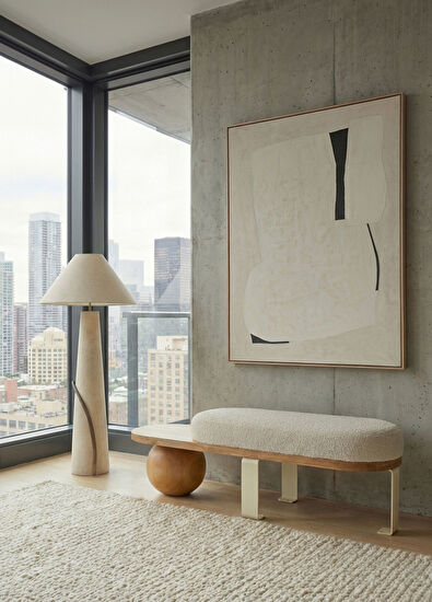 Solano Design - Cilia Meşe Metal Ahşap Bench - Meşe