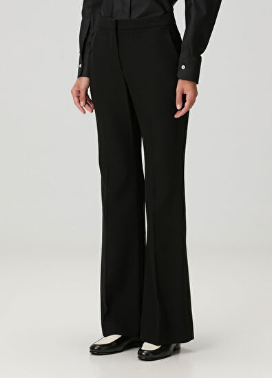 Givenchy Siyah Kadın Siyah Bootcut Yün Pantolon 1801218 | Beymen