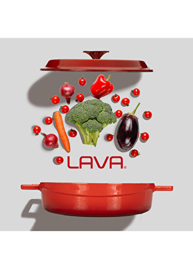 LAVA - Cast Iron Monolithic Edition Series Multi-Purpose Red Splayed ...