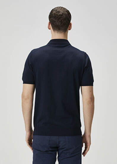 Kiton Koyu Mavi Erkek Koyu Mavi Polo Yaka Kısa Kollu Triko 1638766 | Beymen