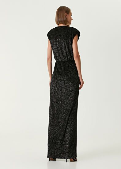 Maison Kairos Siyah Kadın Margot Siyah Kruvaze Maksi Abiye Elbise ...