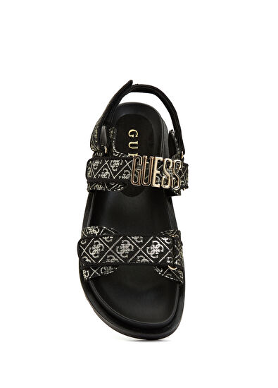 Guess - Fabelis Siyah Logolu Kadın Sandalet - Siyah