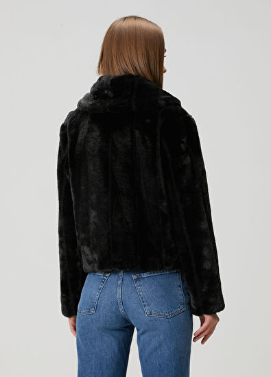 Guess - New Sophy Siyah Shearling Dokulu Kaban - Siyah