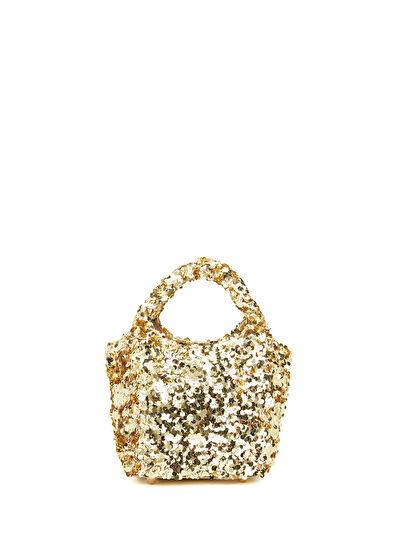 Love Moschino - Bling Bling Gold Payetli Kadın Abiye Çanta - Gold