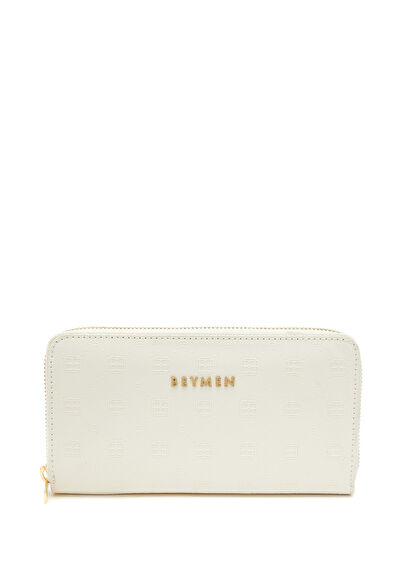 Beymen - Beyaz Logo Detaylı Kadın Cüzdan - Beyaz