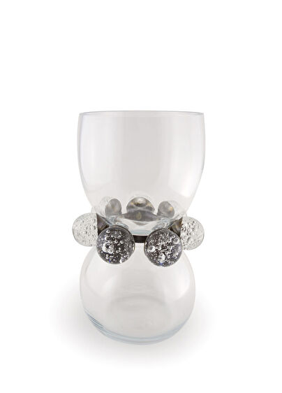 Vanessa Mitrani - Trok Detaylı Cam Vazo - Şeffaf