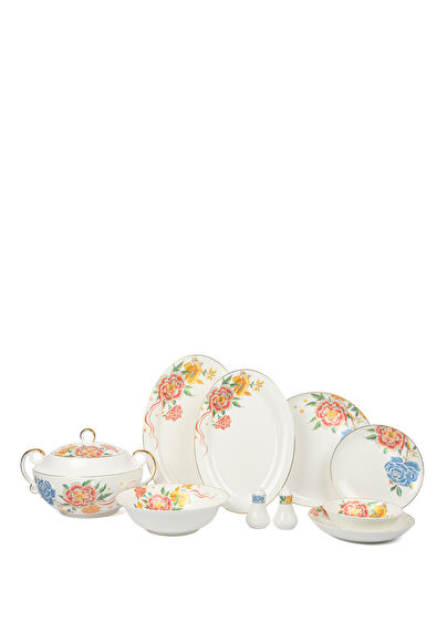 Mikasa Moor - Golden Petal 56 Parça 12 Kişilik Porselen Yemek Takımı ...