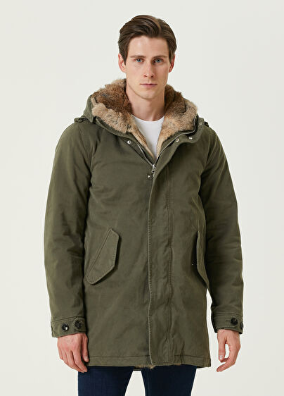 Lempelius - Koyu Haki Kapüşonlu Parka - Koyu Haki