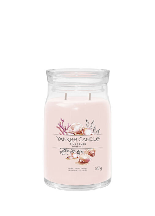 Yankee Candle Pink Sands Pembe Mum 567 gr Pembe