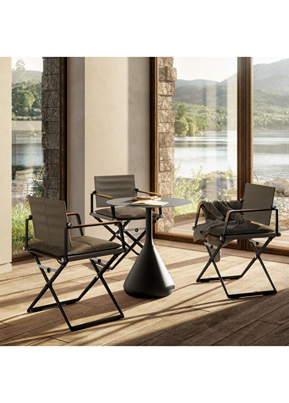 Dedon - Seax Sail Taupe Chair with Arms
