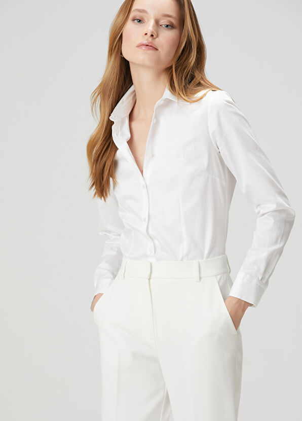 Beymen Club - Beyaz Slim Fit Gömlek - Beyaz