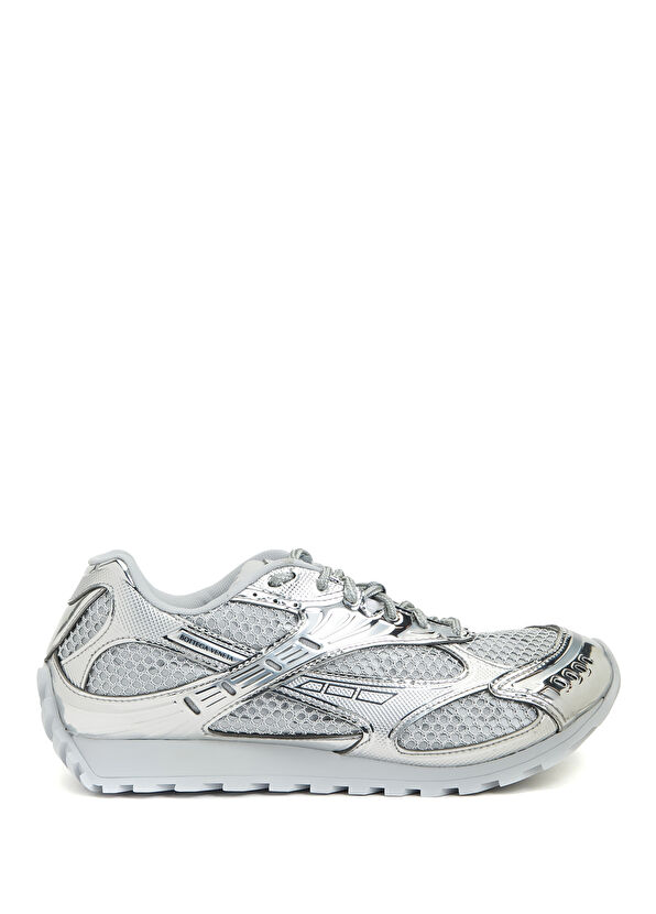 Bottega Veneta - Orbit Silver Erkek Deri Sneaker - Gümüş