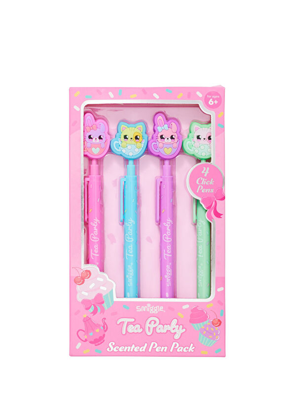Smiggle - Tea Party Scented Colorful 4-Piece Ballpoint Pen Set