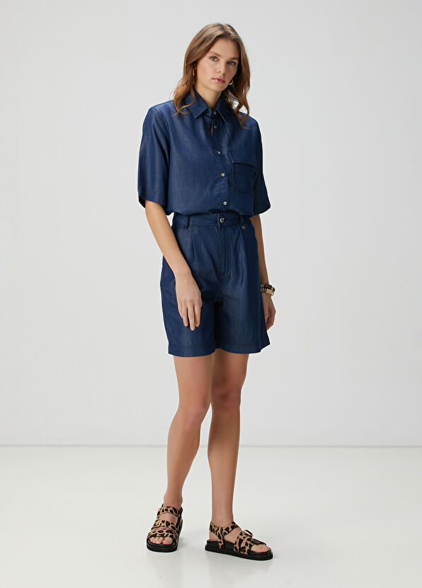 Network İndigo Kadın Açık Indigo Mavi Denim Gömlek 1430182 | Beymen