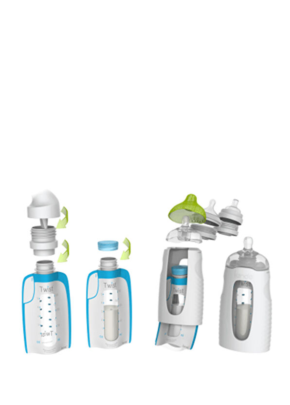 Kiinde - Twist Pouch Süt Saklama Poşeti 80'li Paket - Beyaz