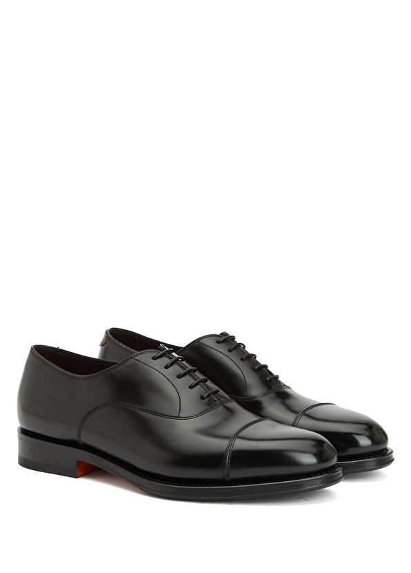 Santoni Siyah Erkek Siyah Erkek Deri Ayakkabı 1791530 | Beymen