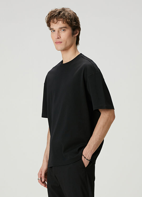 Academia Siyah Erkek Siyah Basic Oversized T-shirt 1688471 | Beymen
