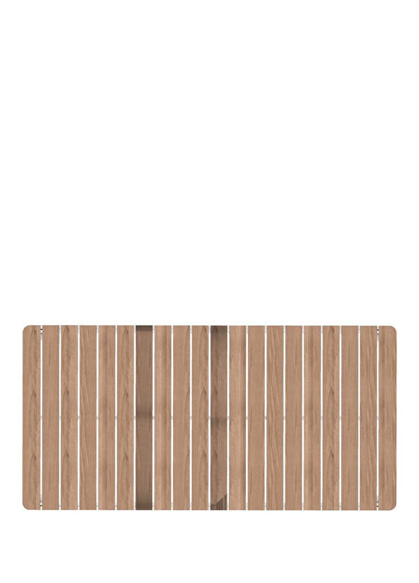 Ethimo - Play White Rectangular Garden Table with Wooden Top