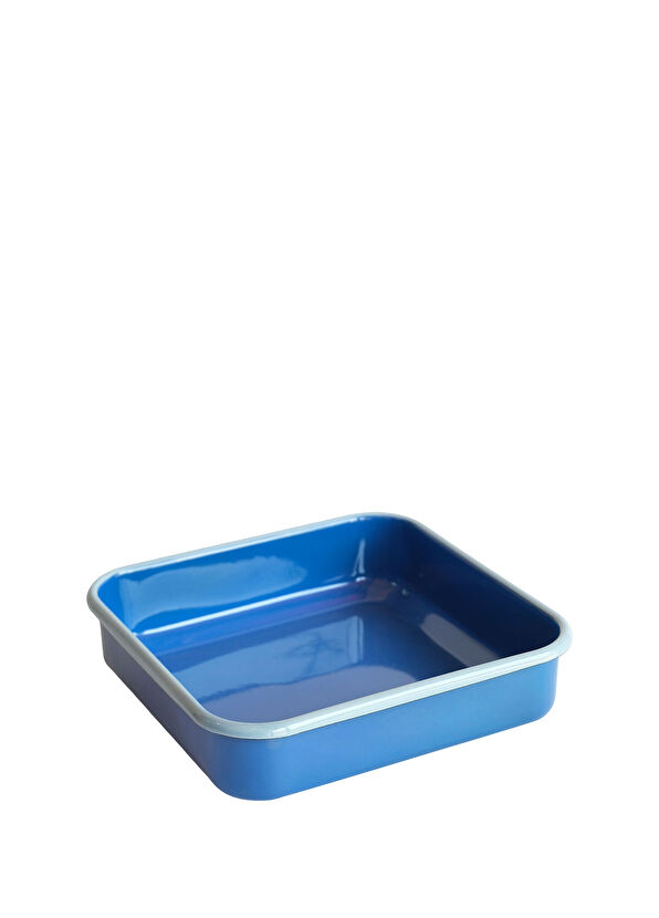 Elif Emaye - Navy Blue Enamel Square Tray