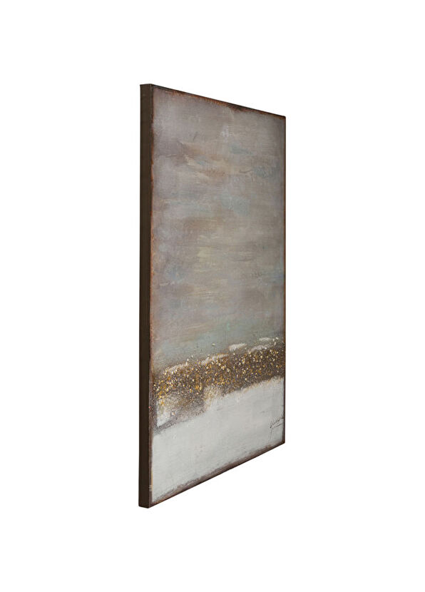 Kare Design - Abstract Horizon Kahverengi Detaylı Kanvas Tablo 55 x 75 ...