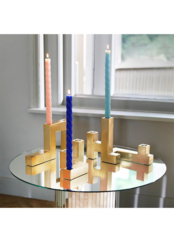 KLEVERING - Marshmallow Şekilli Renkli 5 Adet Mum 26 cm - Pembe