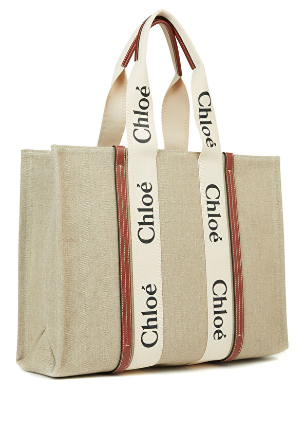 Chloe Krem Kadın Krem Logolu Kadın Keten Çanta 1521255 | Beymen