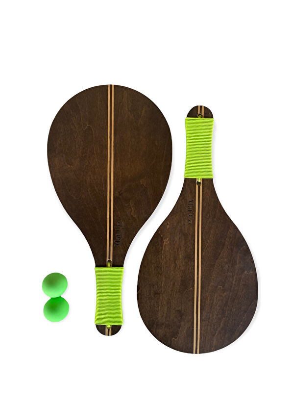 Mat.Co - Verde Matkot Ahşap Plaj Raket Seti - Yeşil