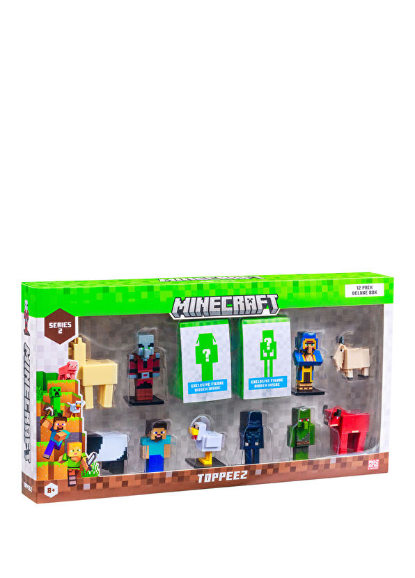 Minecraft - 3D Toppeez Seri 2 Model 1 12'li Deluxe Karakter Figür Seti ...