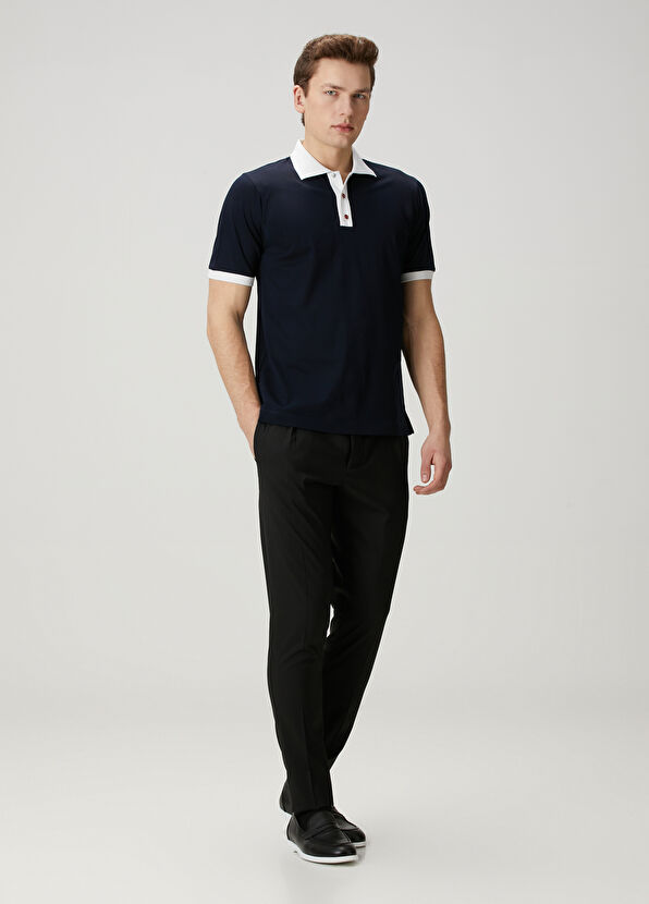 Kiton Koyu Mavi Erkek Koyu Mavi Polo Yaka T-shirt 1714431 | Beymen