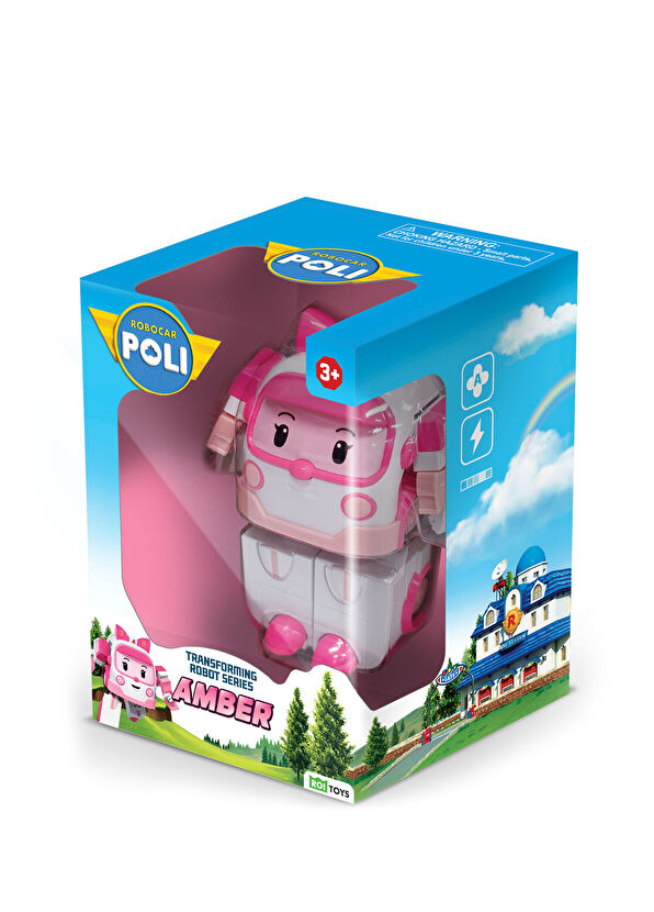 Robocar Poli - Transforming Amber Robot Karakter Figür Oyuncak - Pembe