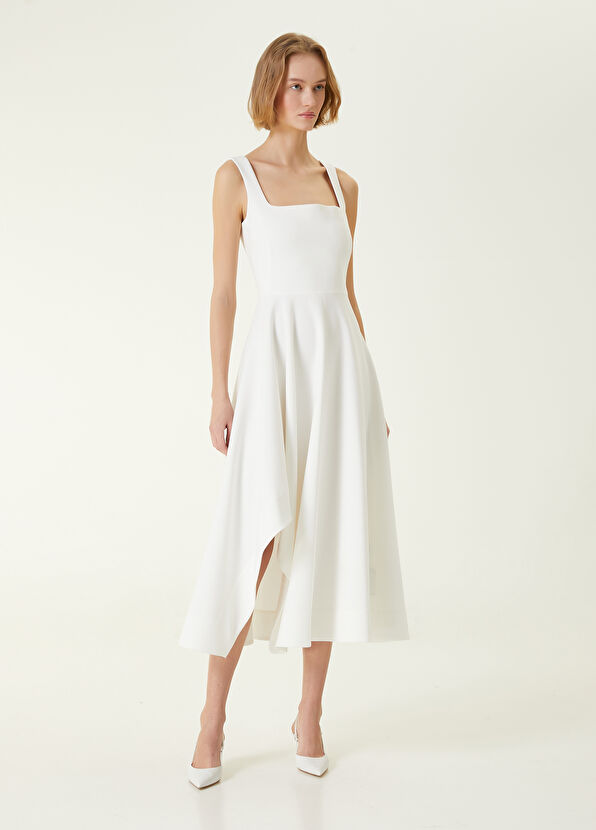 Beymen Collection Beyaz Kadın Beyaz Asimetrik Etekli Elbise 1402241 ...